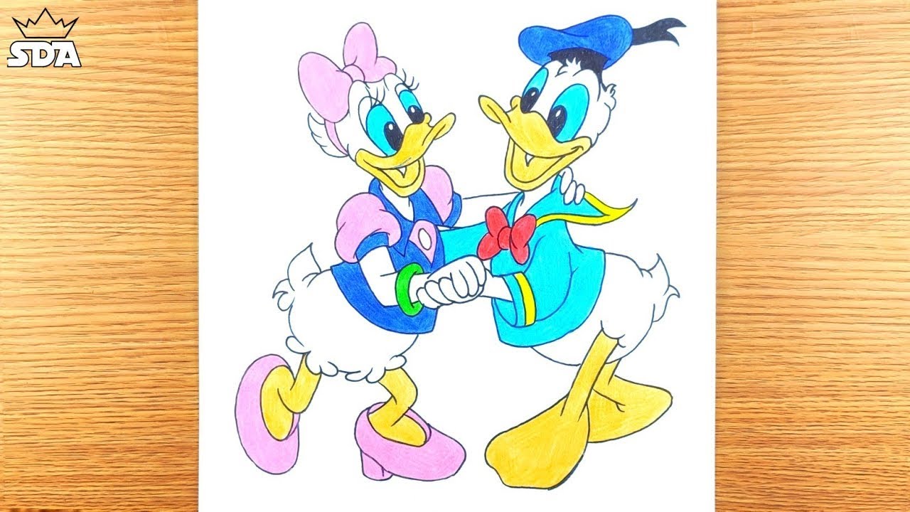 How to Draw Daisy and Donald Duck || Art For Kids || Sudip drawing ...