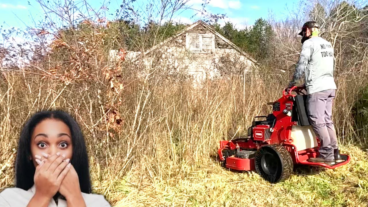 INSANELY OVERGROWN YARD...HASN'T BEEN CUT in 20 YEARS! - YouTube