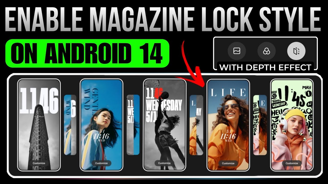 Enable Magazine Lock Style With Depth Effect On Any Android 14 HyperOS ...