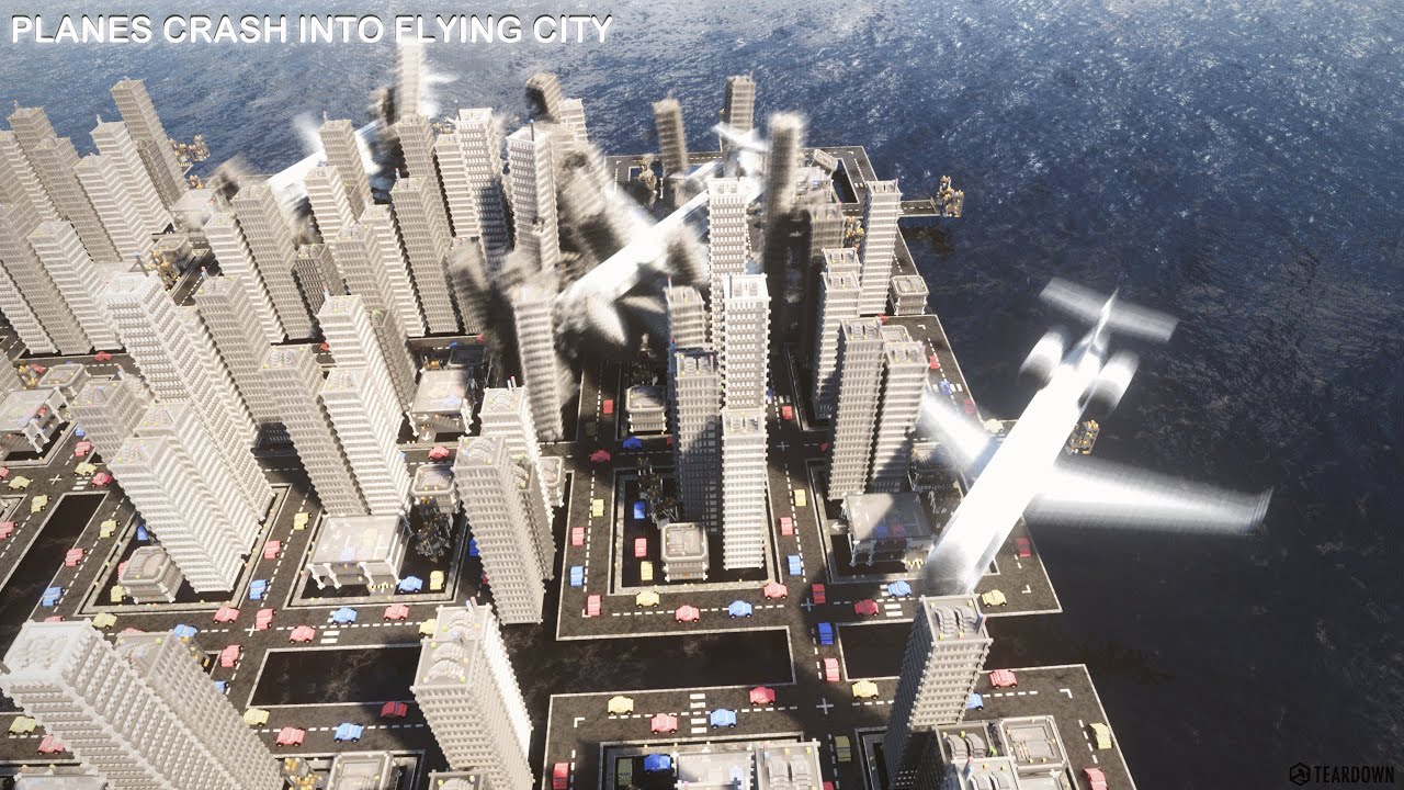 Planes Crash Into Flying City | Teardown - YouTube