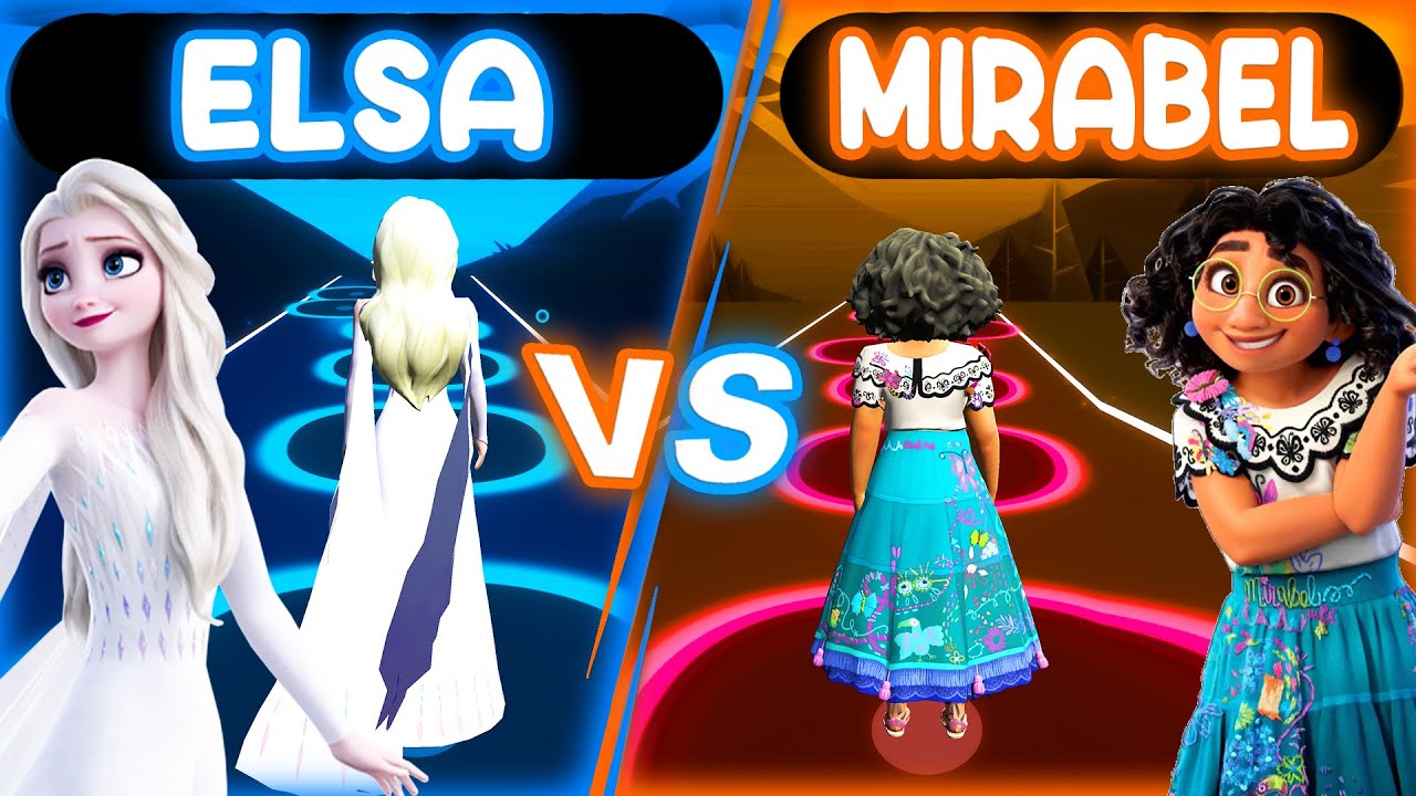 Frozen Elsa Vs Encanto Mirabel - Tiles Hop EDM Rush! - YouTube
