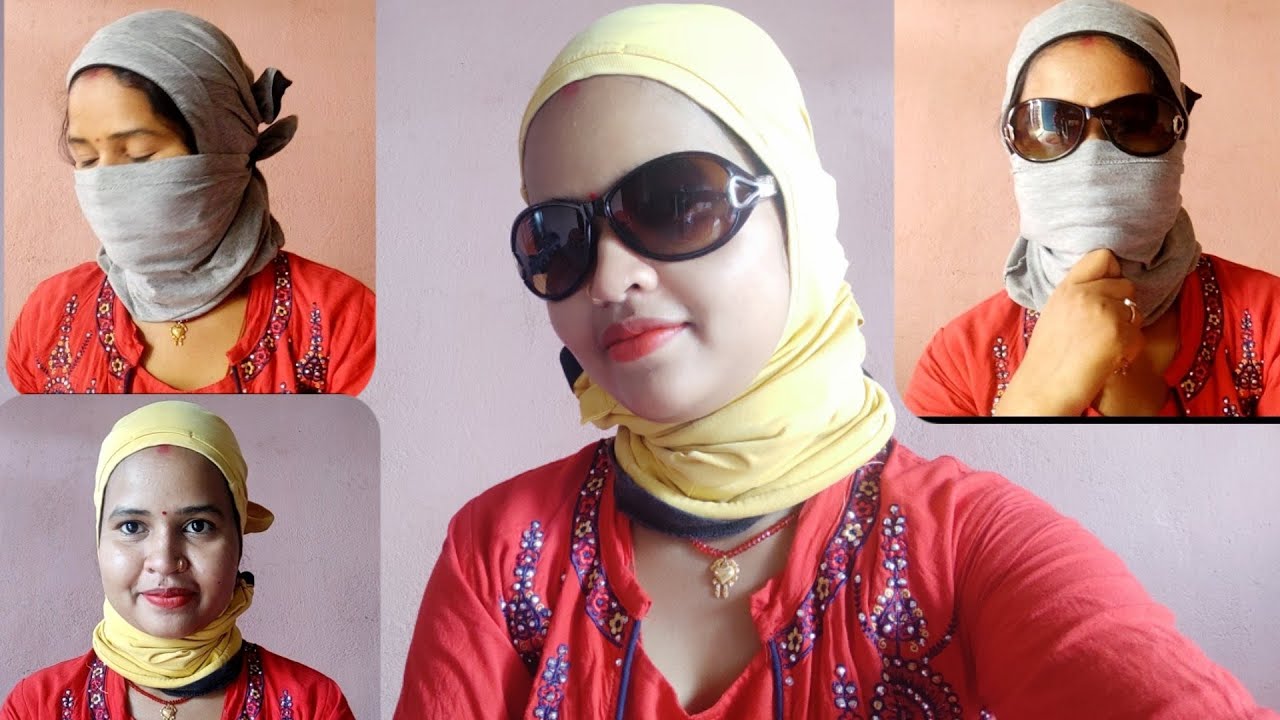 T-shirt Face Cover Tutorial | Styles Look | Half & Full Face Cover ...