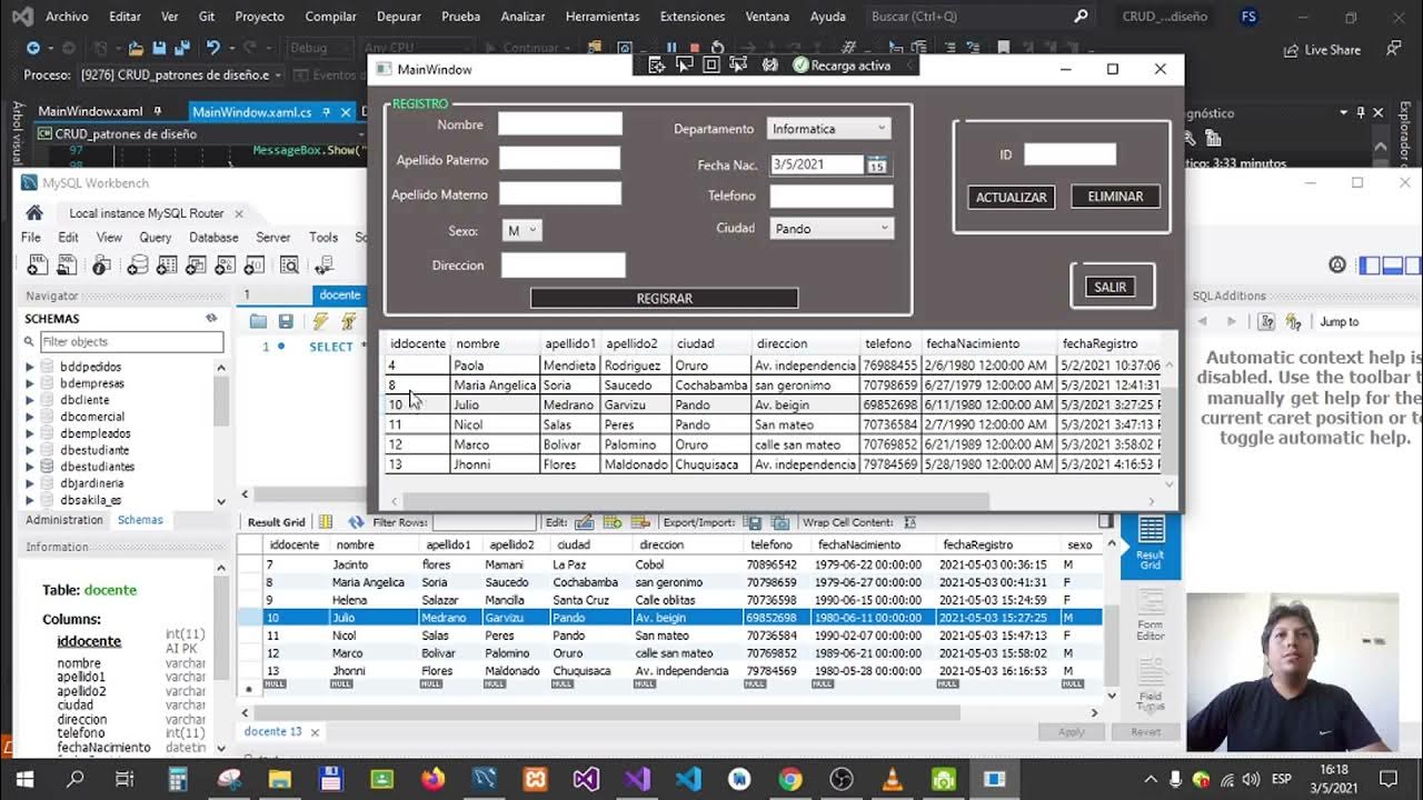 CRUD-PATRONES DE DISEÑO (DAO) - YouTube