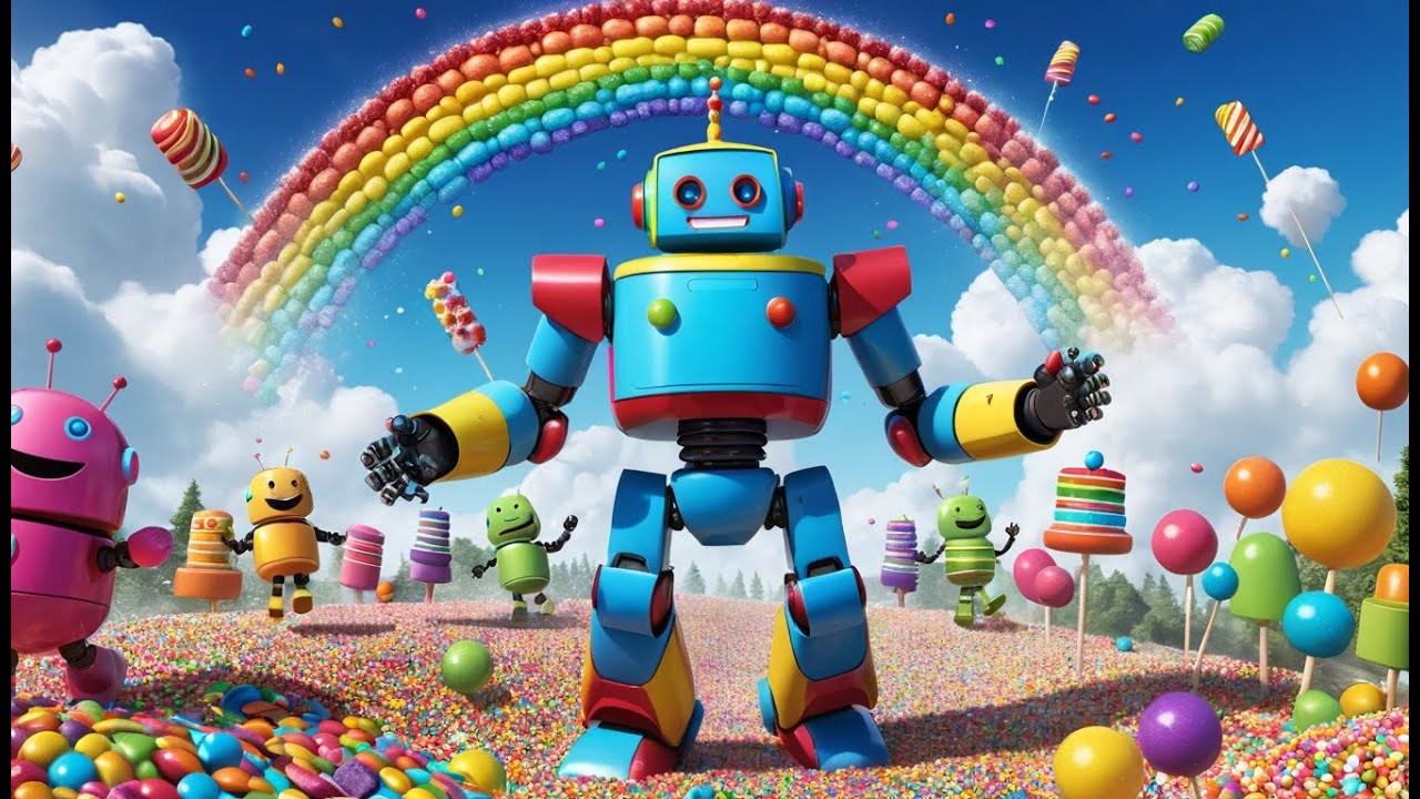 Rainbow Robot and the Chocolate Machine | Sweet Adventure Song for Kids ...