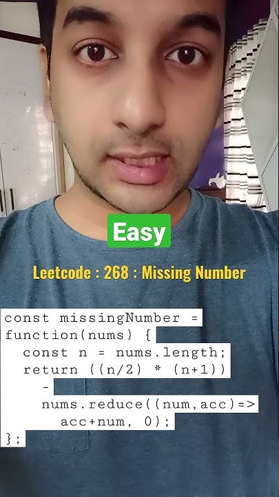 Leetcode 268 Missing Number Solution Youtube