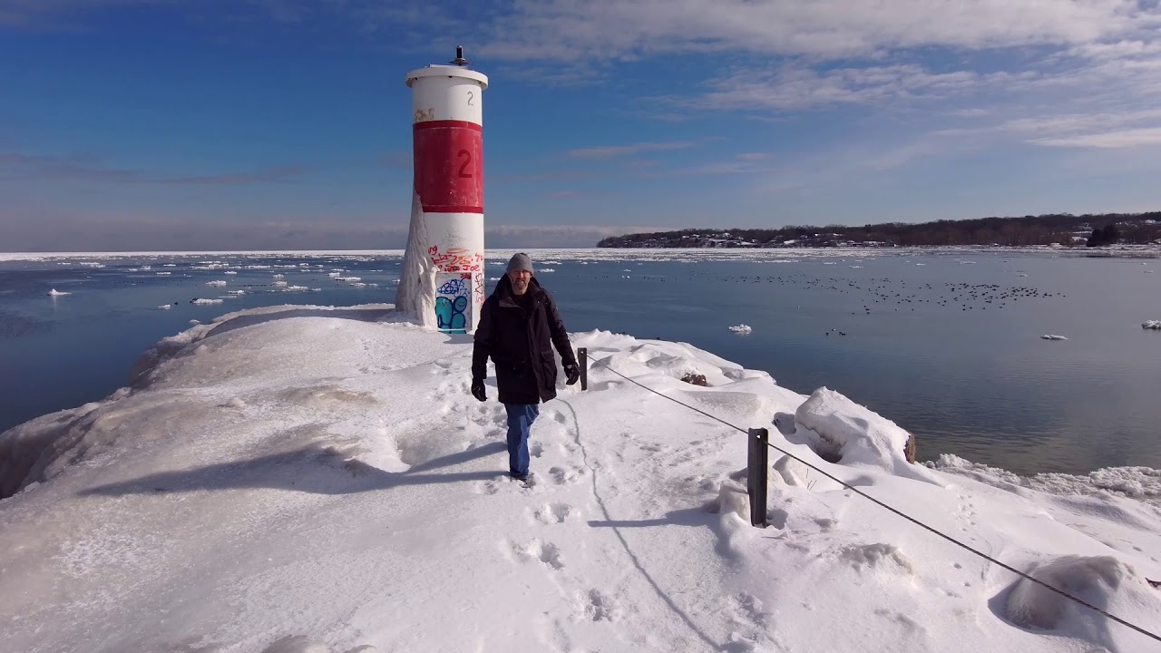 Ice Formations at Sea Breeze - Skydio2 - YouTube