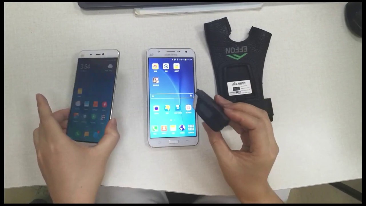 Glove scanner NFC connection with android devices - YouTube