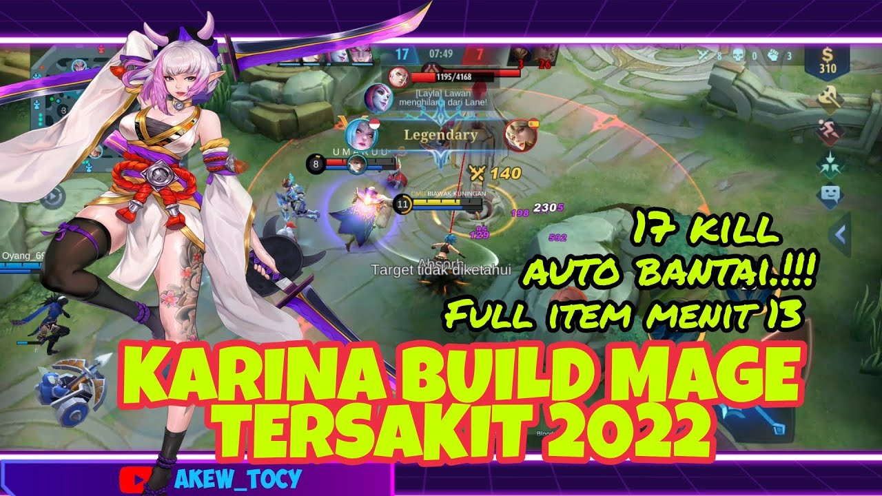 Karina build tersakit 2022 | Cara cepat naik level karina (menit 13 ...