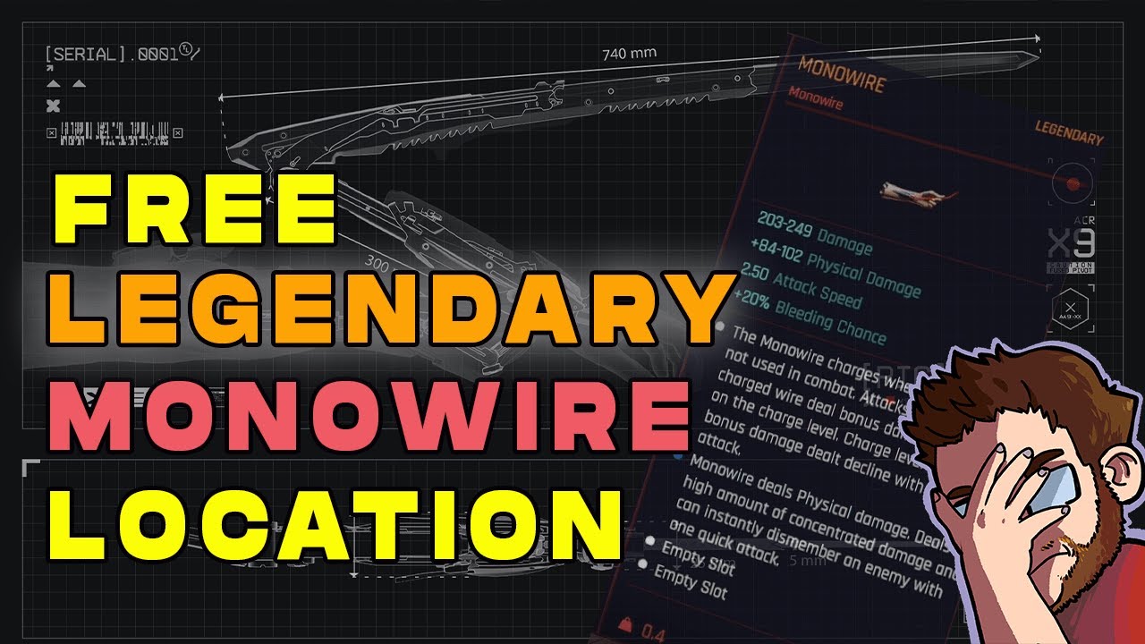 FREE LEGENDARY MONOWIRE - Cyberpunk 2077 - Location and Guide - YouTube