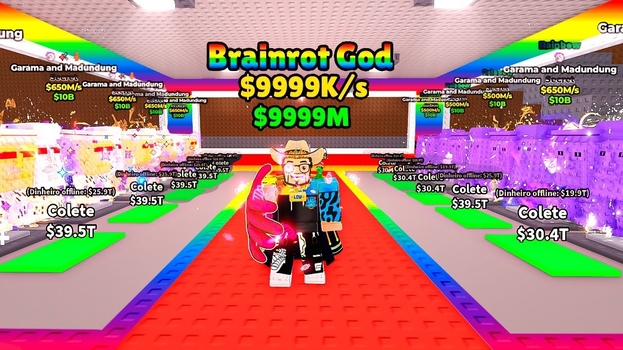 DESBLOQUEEI a NOVA BASE RAINBOW usando os BRAINROTS MAIS RAROS do JOGO ...