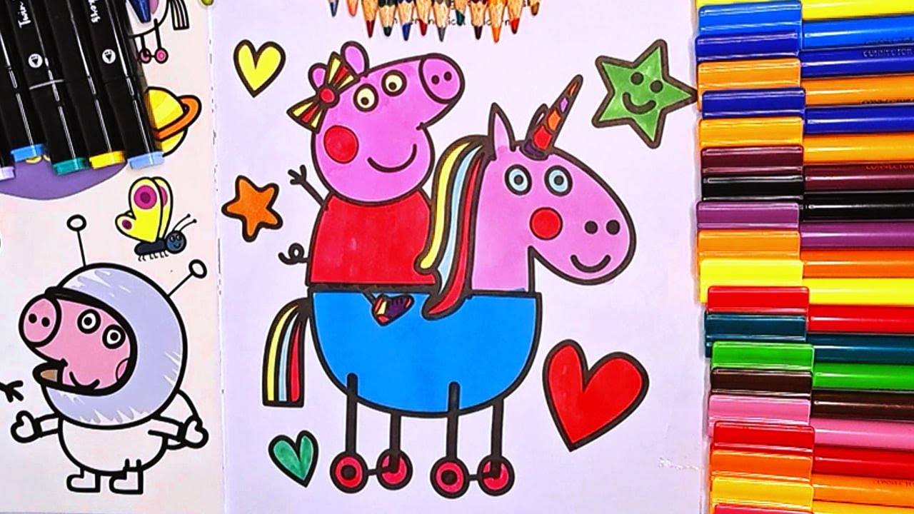Peppa Pig| Magical Unicorn| Coloring Kids| Old MacDonald had Farm| Row ...