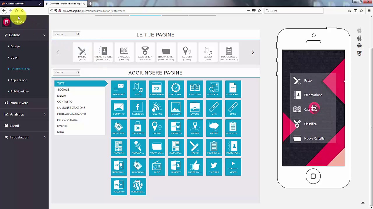 CheApp! Sezione Caratteristiche - Pagina "Lucchetto" - YouTube