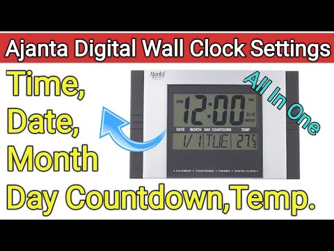 Ajanta Wall Clock Time Setting | How To Set Time In Digital Wall Clock | All Configuration