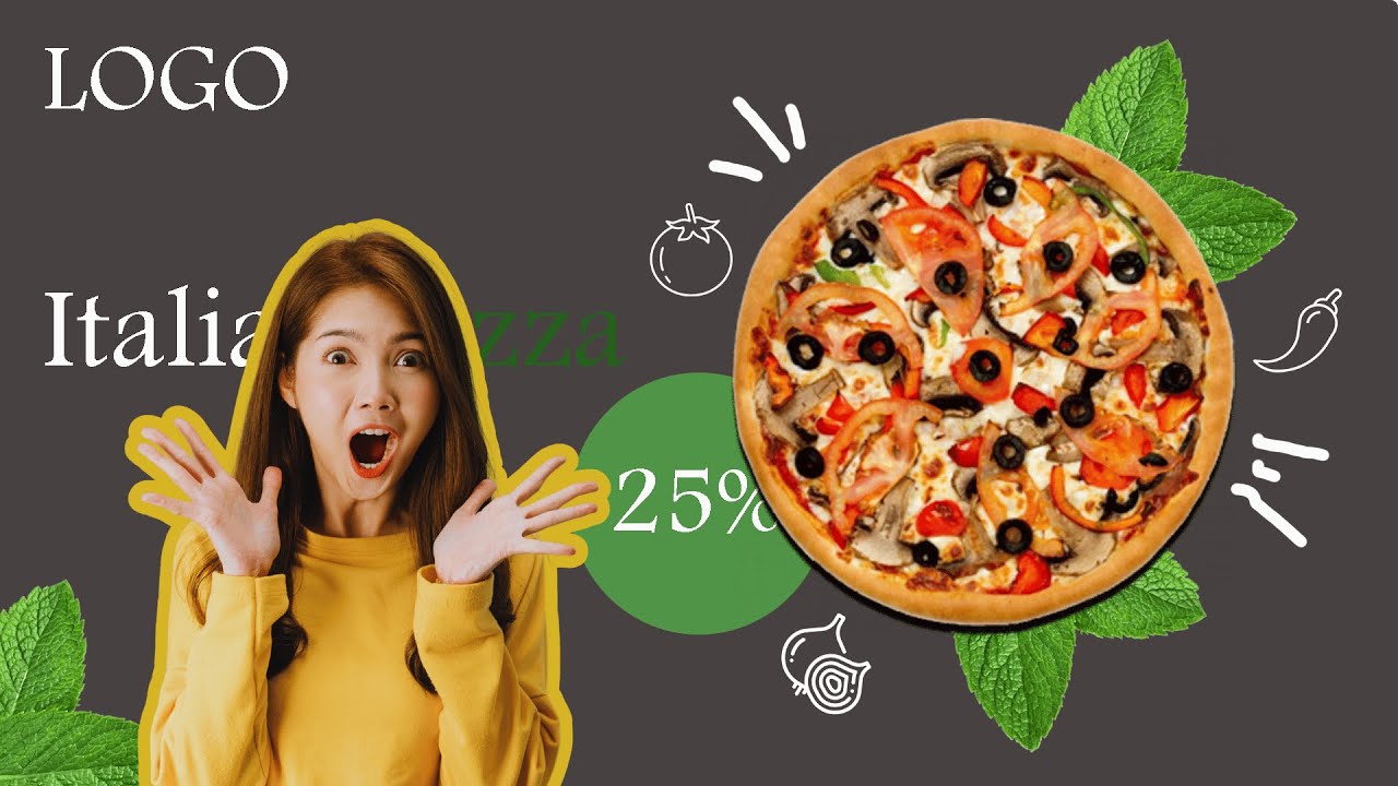 easy design photoshop | pizza design photoshop - YouTube