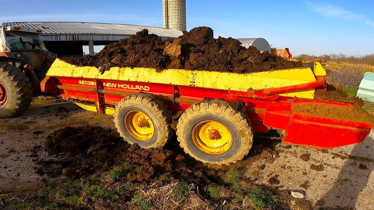 Warm February Spring Manure Hauling - YouTube