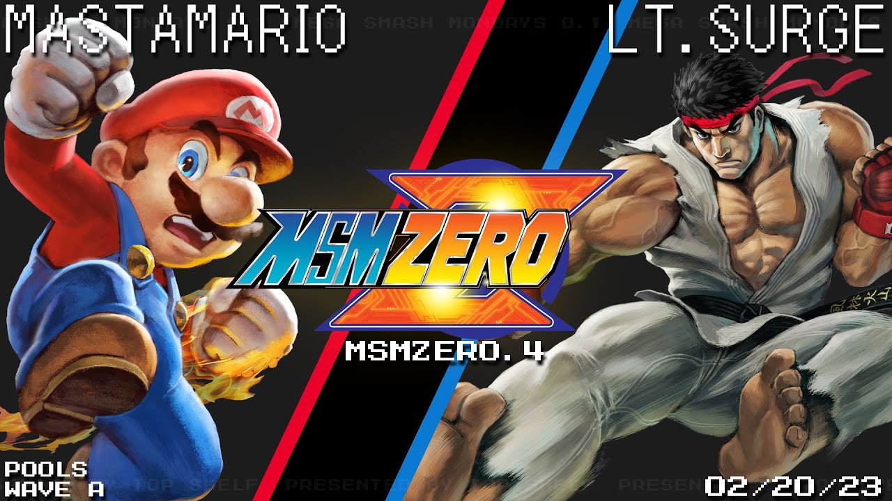 MSM:ZERO.4 - MastaMario (Mario) Vs. Lt. Surge (Ryu) - SSBU - Pools Wave ...