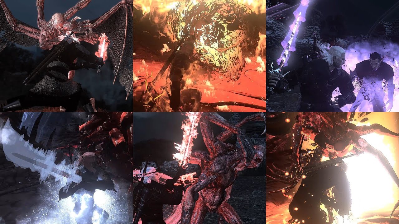 The Witcher 3 Next-Gen Final Boss (Dettlaff) Fight - All Fighting ...