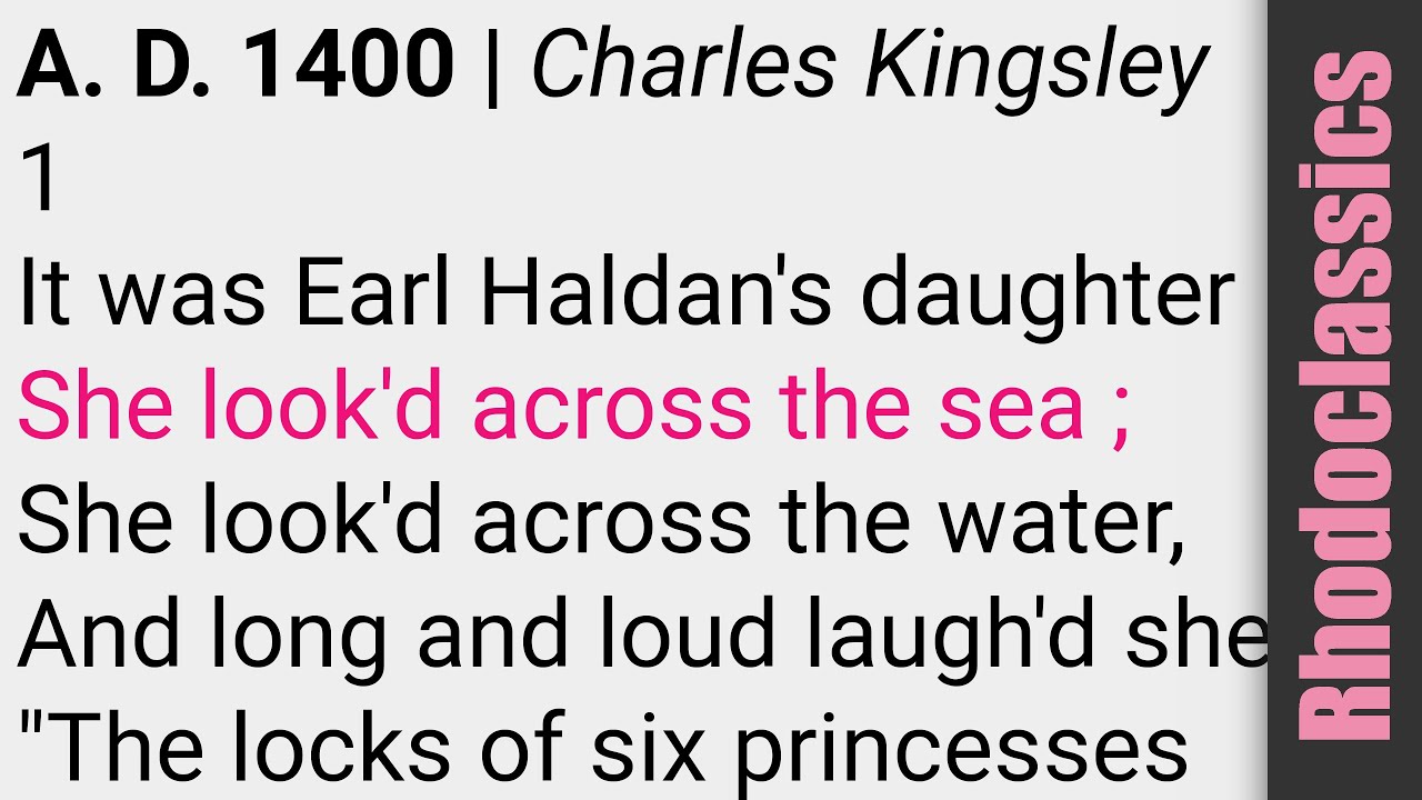 A. D. 1400 by Charles Kingsley (poem read-along) - YouTube