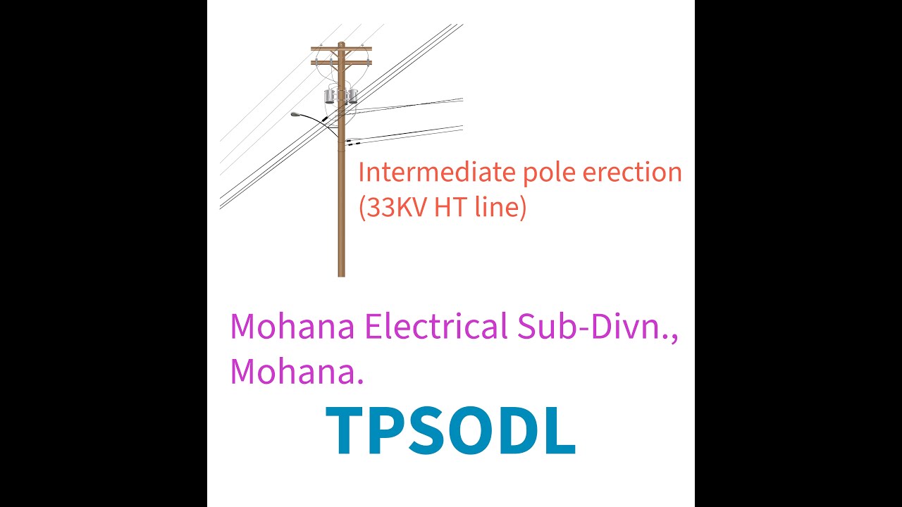 33KV intermediate pole erection #Mohana Electrical Sub-Divn.#TPSODL ...