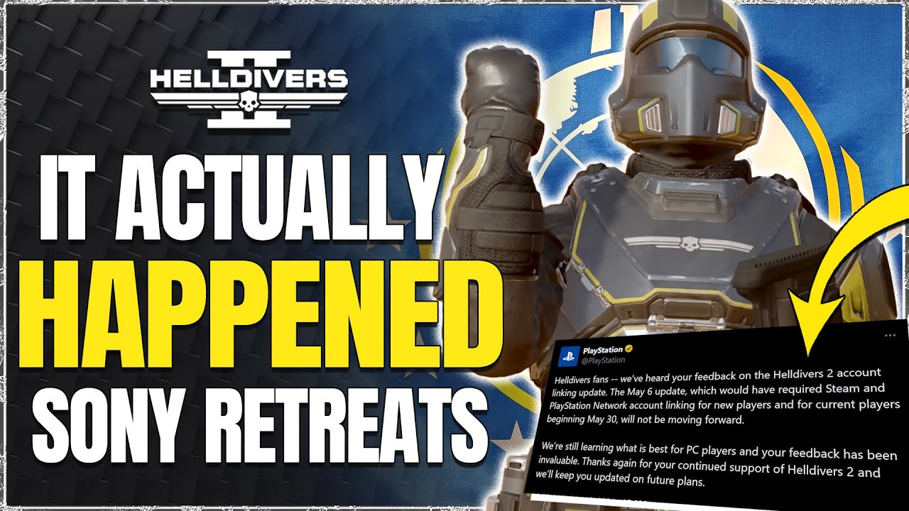 It ACTUALLY WORKED For Helldivers 2! SONY Retreats From PSN Requirement ...