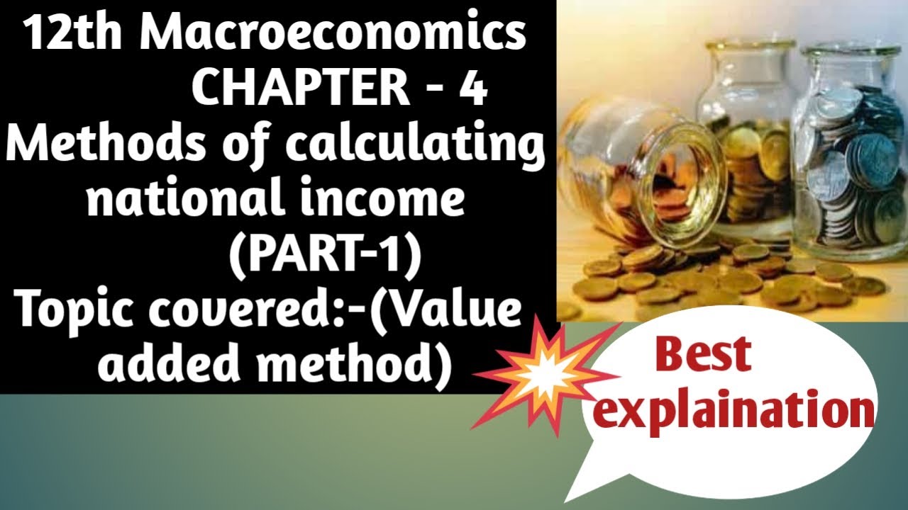 Class-12th Macroeconomics, Chapter - 4, Methods of calculating National ...
