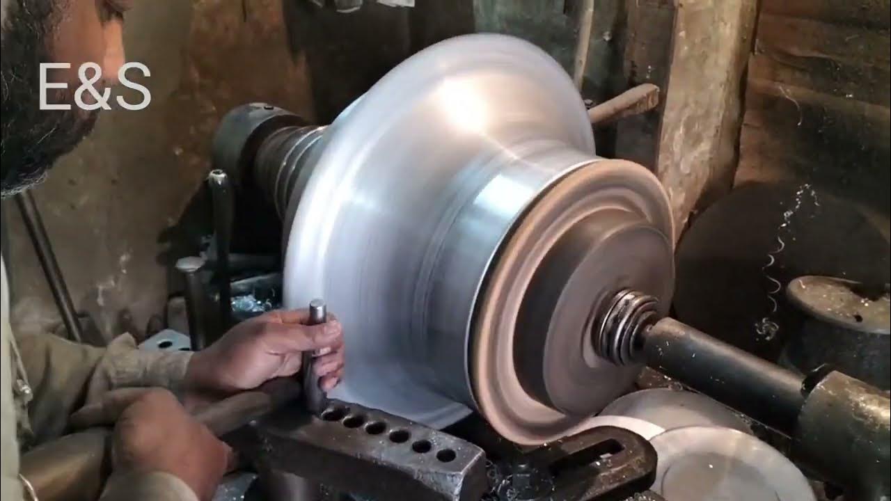 Metal spinning process, Amazing skill - YouTube