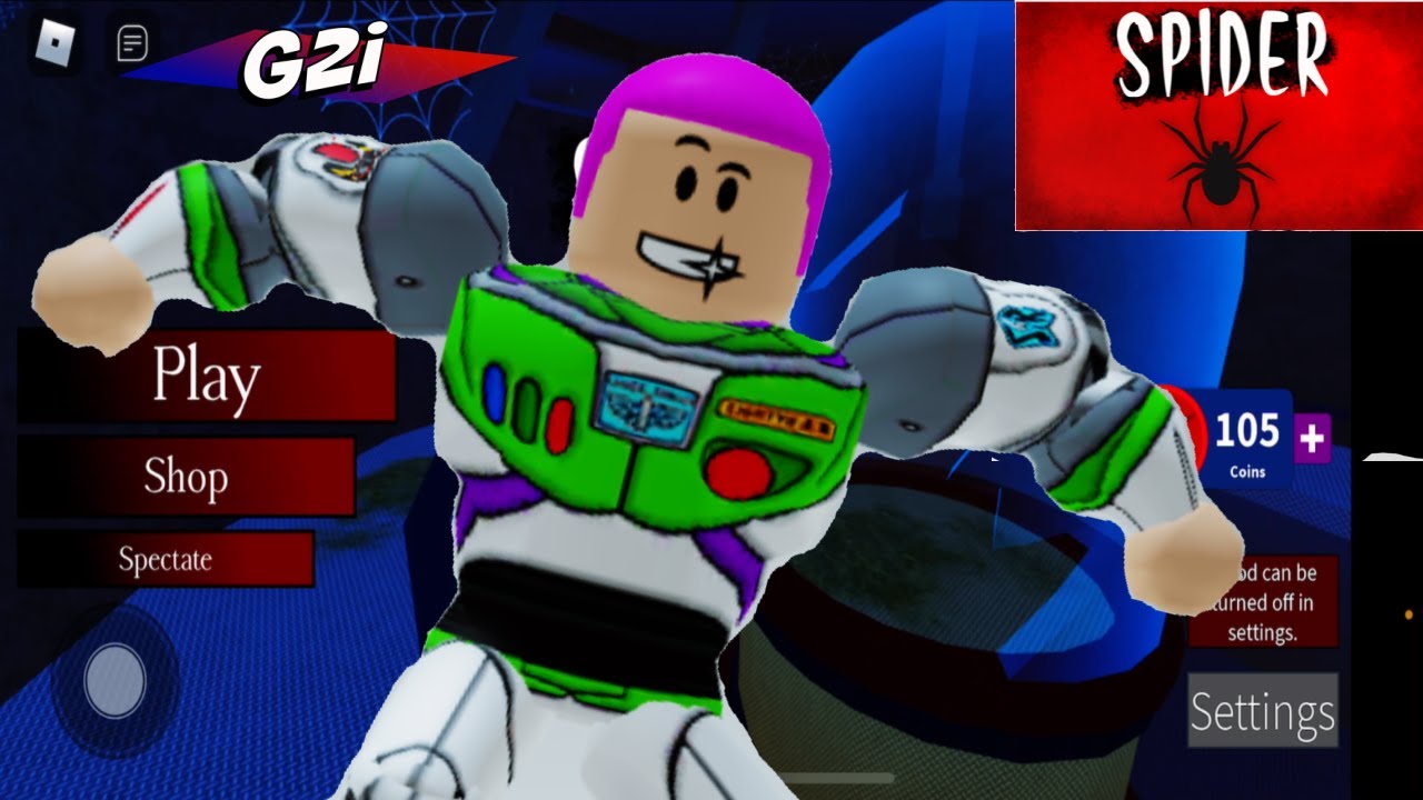 Buzz Lightyear Escapes Spider on Roblox - YouTube