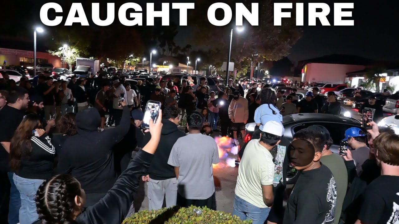 REV BATTLE AT A CAR MEET GONE WILD!!! (REV BATTLE) - YouTube