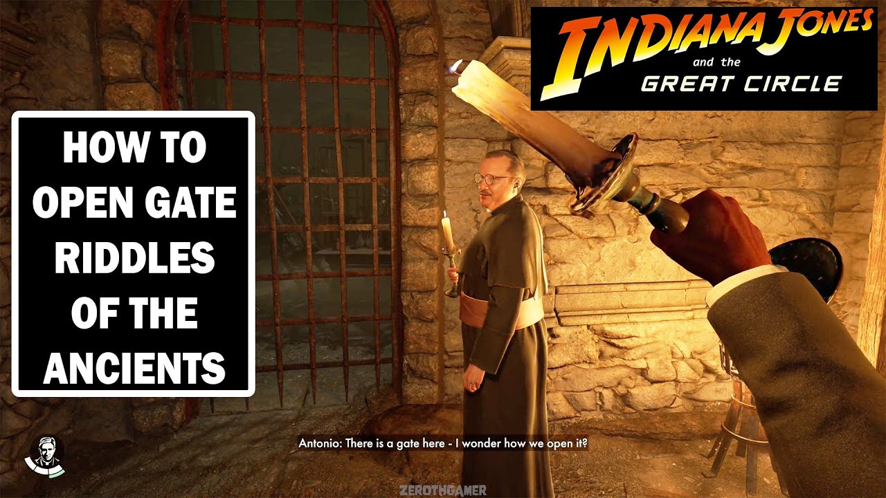 How to Open Gate for Antonio in Riddles of the Ancients - Indiana Jones ...
