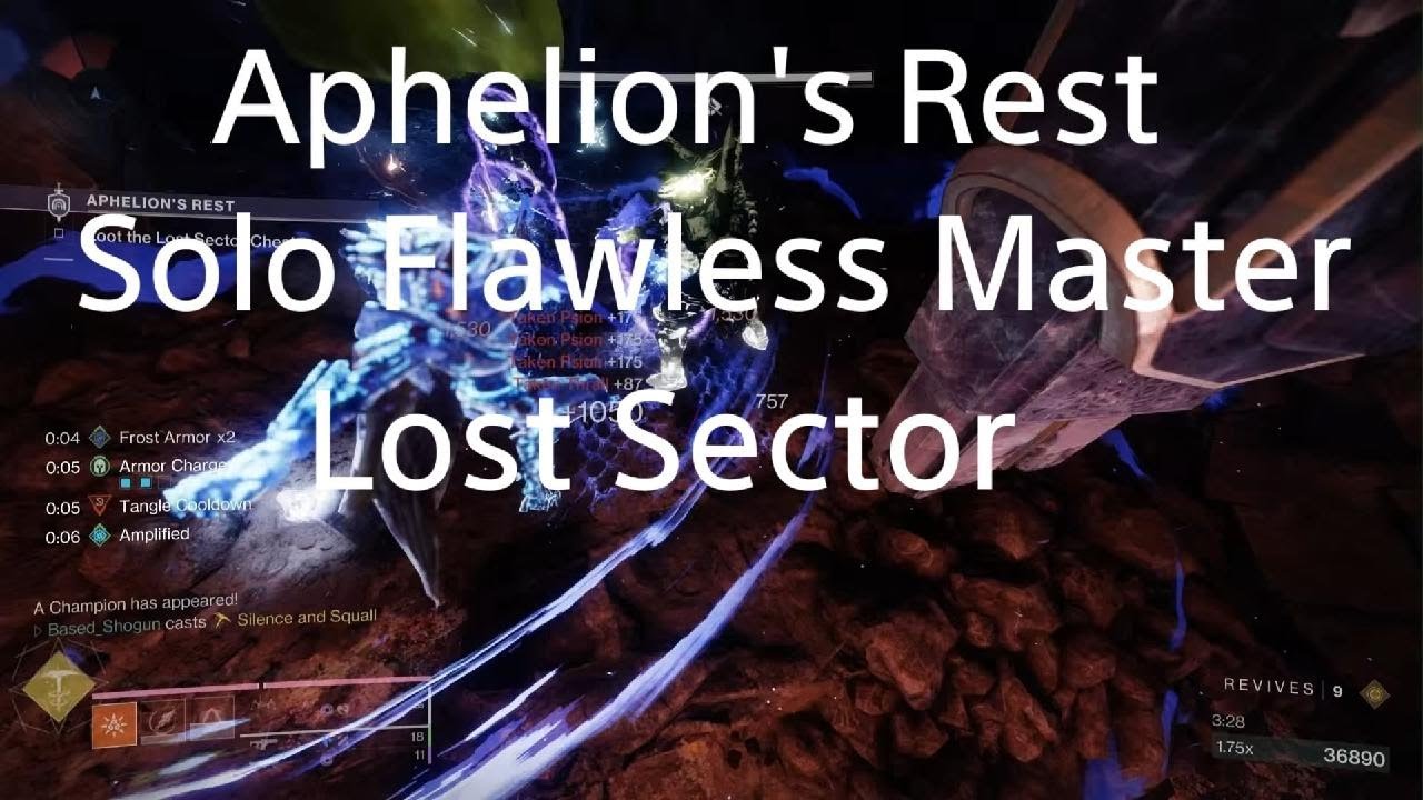 Destiny 2 Aphelion's Rest Solo flawless master lost sector - YouTube