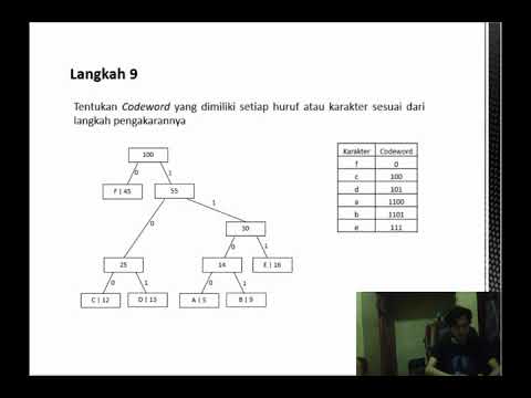 Penjalasan dan contoh algoritma Huffman - YouTube