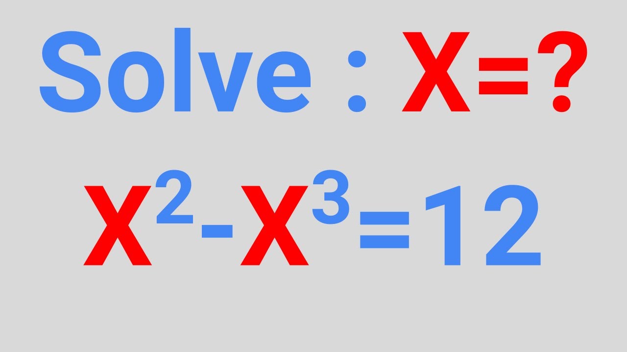 Easily solve this algebra problem. - YouTube