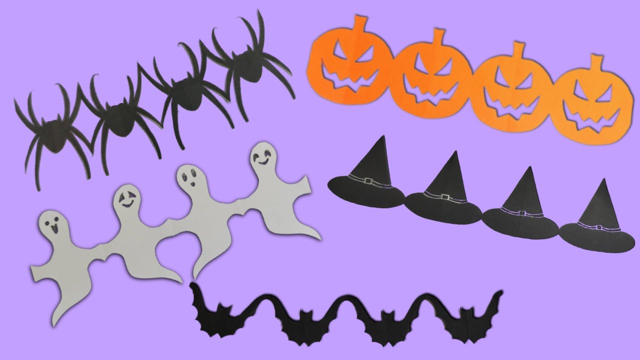 Halloween decorations with paper easy / paper cutting design halloween ...