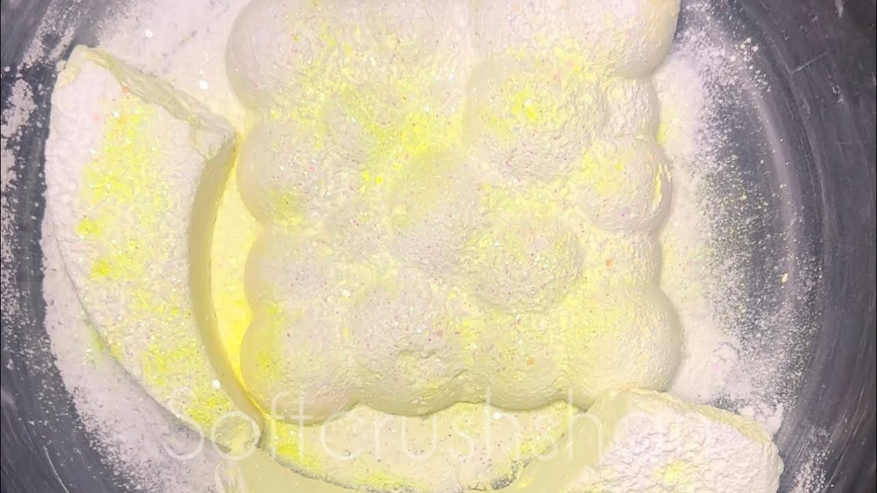 Fluffy yellow crush 💛SO SATISFYING 💛 ASMR 💛 - YouTube
