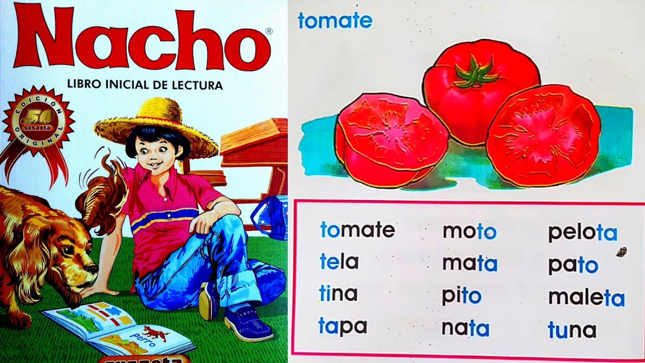 Lección 6. Lección de tomate del libro Nacho - Alfabetización - clases de lectura. - YouTube