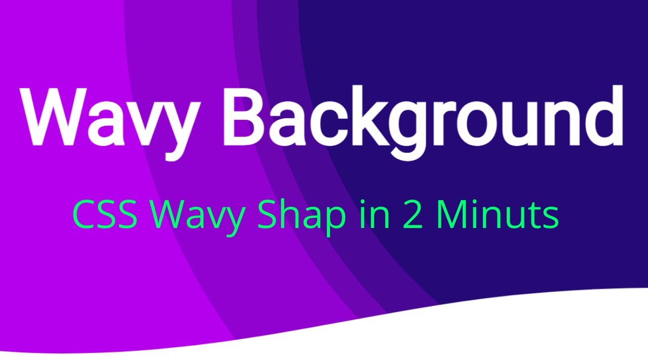How to Create CSS Wavy Background Using SVG in Hindi / Urdu - YouTube