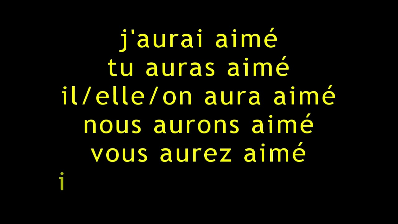 Conjugaison du verbe "Aimer" - Menjanje glagola "Aimer" (Futur ...