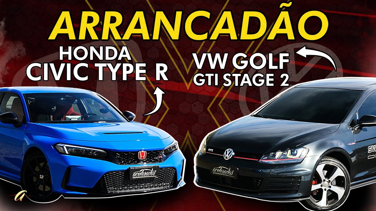 HONDA CIVIC TYPE R X VW GOLF GTI STAGE 2! Qual hot hatch vence no ...