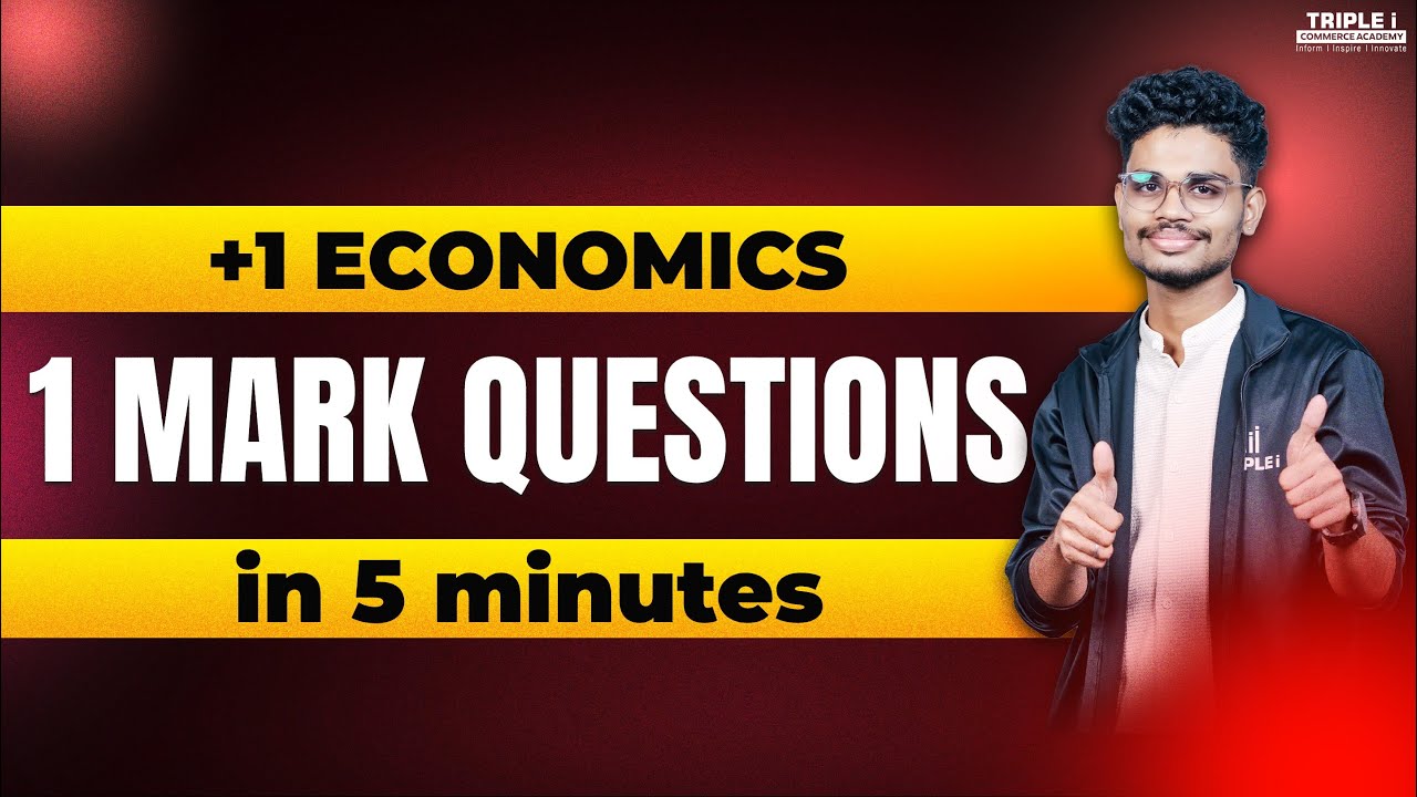 Plus One Economics: Score Full Marks with These 1 Mark Questions! - YouTube