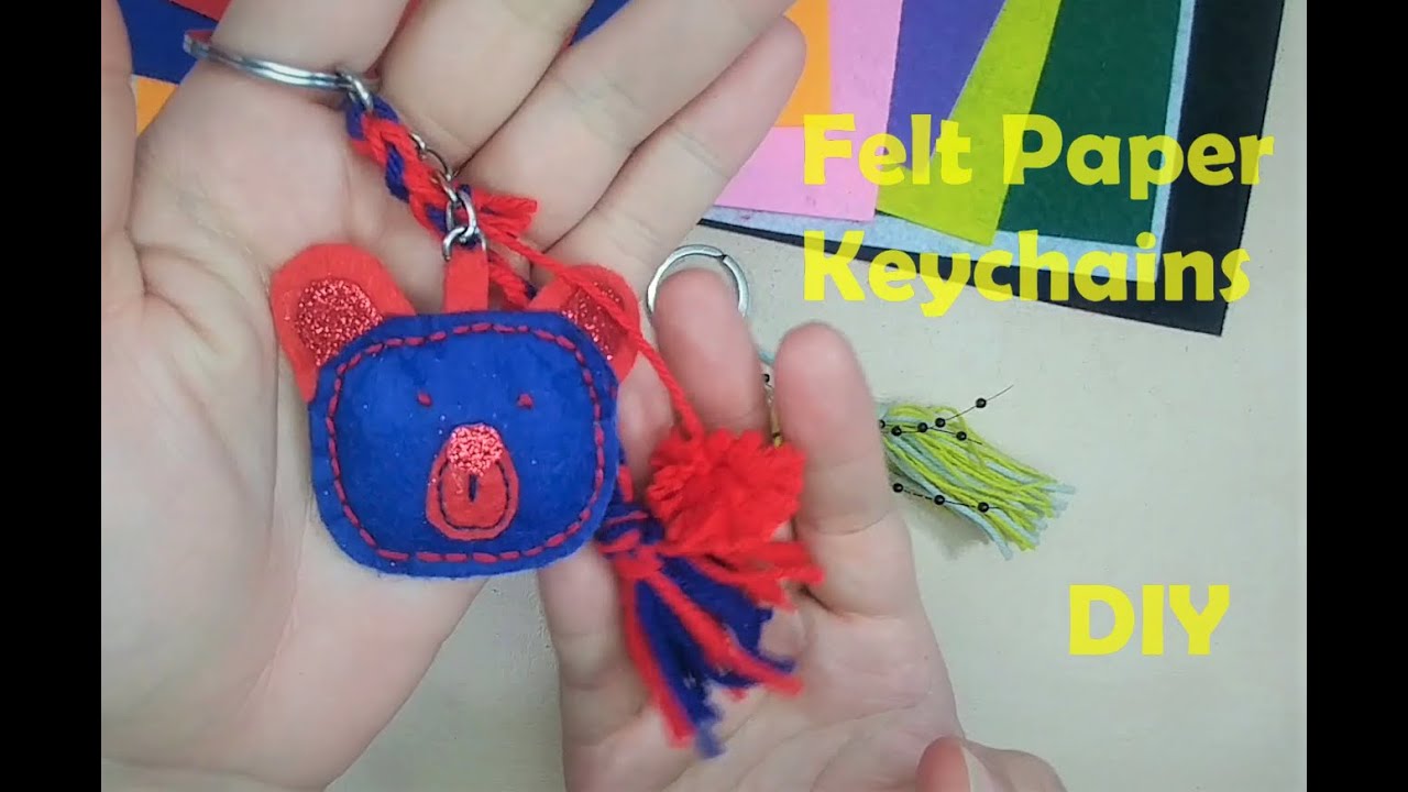 Felt Sheet Key Chain | How to make Felt Sheet Stickers and Emojis ...