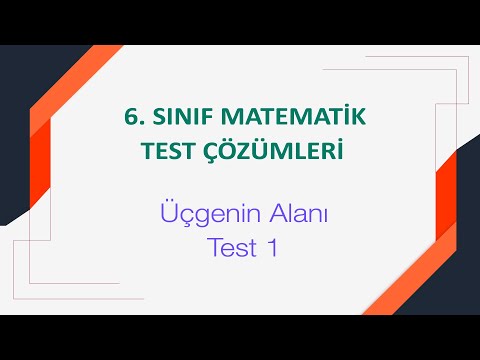 6. Sınıf Üçgenin Alanı Test 1 Çözümleri