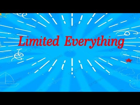 Limited Everything - YouTube