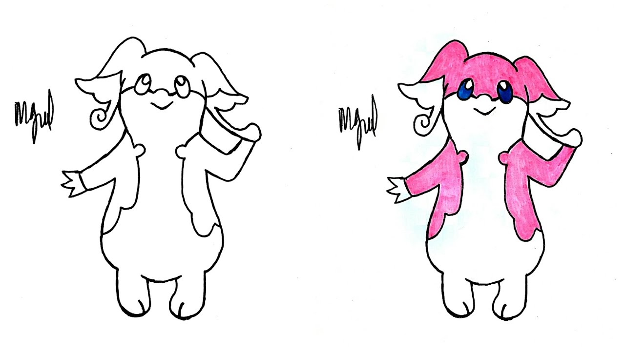 HOW TO DRAW AUDINO FROM POKEMON - YouTube
