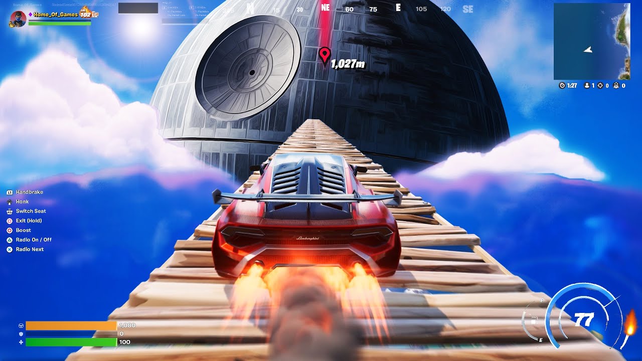 GLITCHING to the DEATH STAR in Fortnite! - YouTube