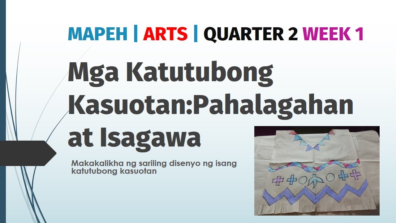 ARTS 4 QUARTER 2 WEEK 1 | Mga Katutubong Kasuotan:Pahalagahan at ...