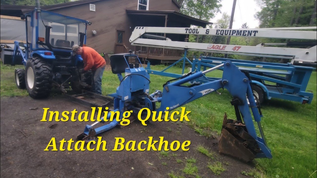 Installing Quick Attach Backhoe - YouTube