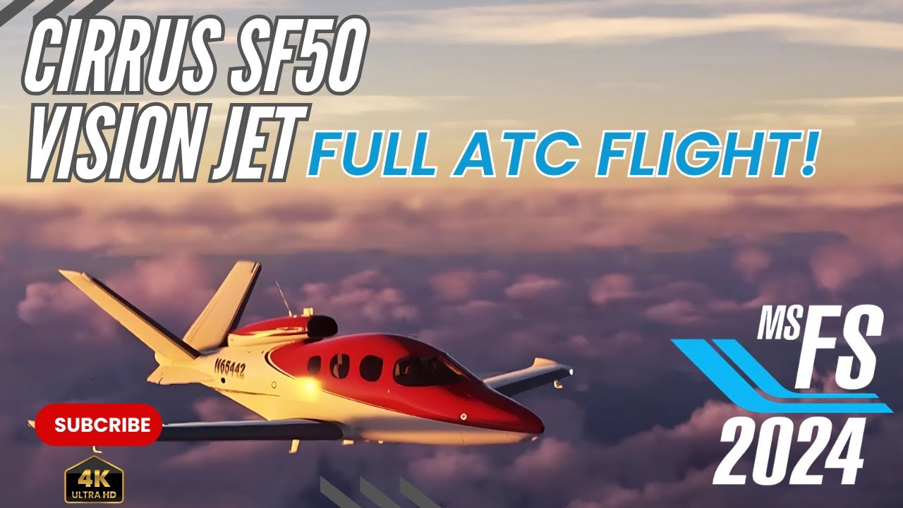 MSFS 2024 - Cirrus SF50 Vision Jet - Full ATC Flight! - YouTube