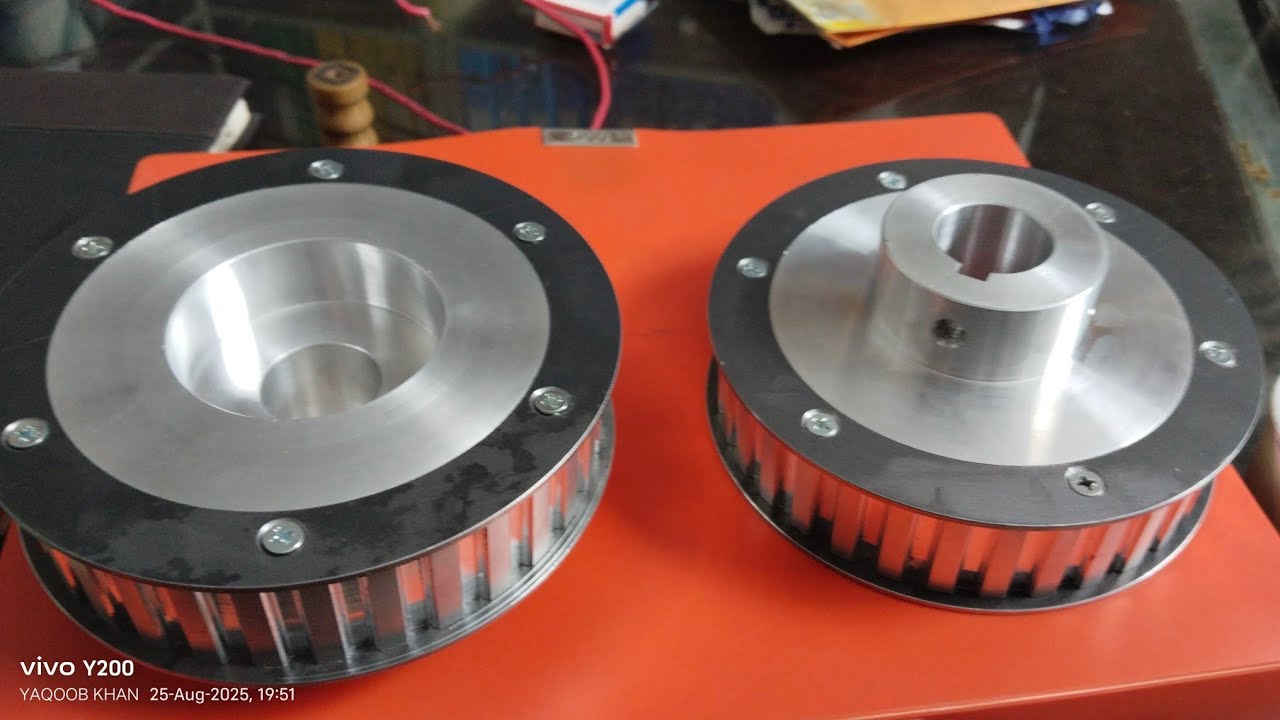 Timing Belt Pulley (Aluminium) | Part B | Industrial Machining Steps ...