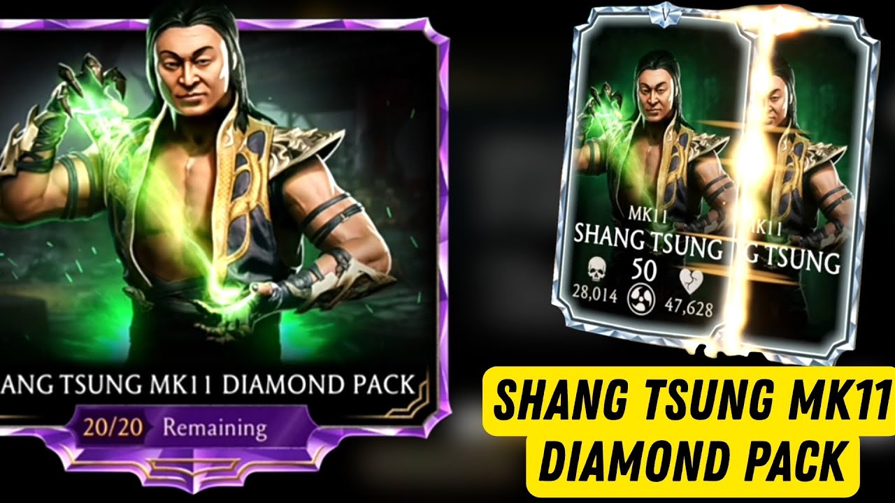 Shang Tsung MK11 Diamond Pack Opening X4 - YouTube