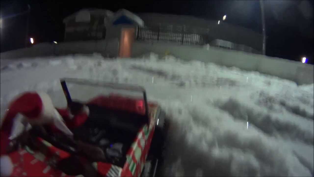 santa plow the race track !!!!!!!!!!!!!! and race !!! - YouTube